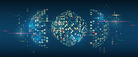 Big Data Visualization Futuristic Network Or Business Analytics