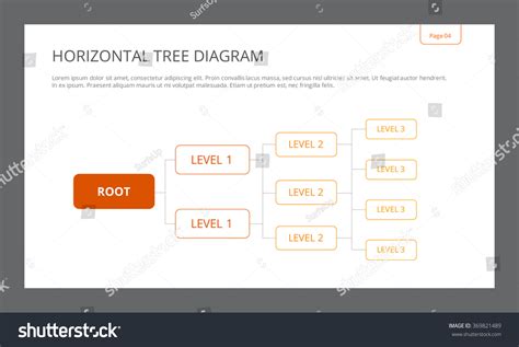 Horizontal Tree Diagram Template Stock Vector Royalty Free 369821489