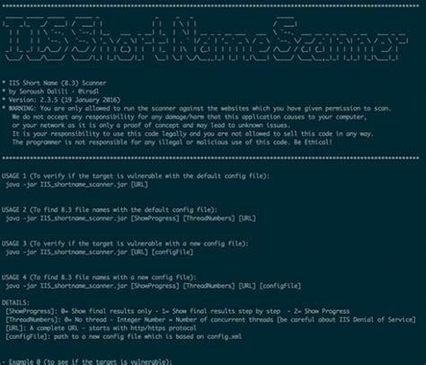 IIS短文件名漏洞扫描工具 IIS ShortName Scanner IIS 短文件名扫描工具 java与python打包 下载 脚本之家