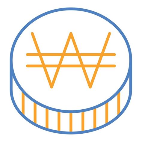 Premium Vector Won Icon