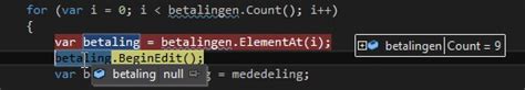 C Instanciated Local Variable Shows As Null In Debugging Inspector