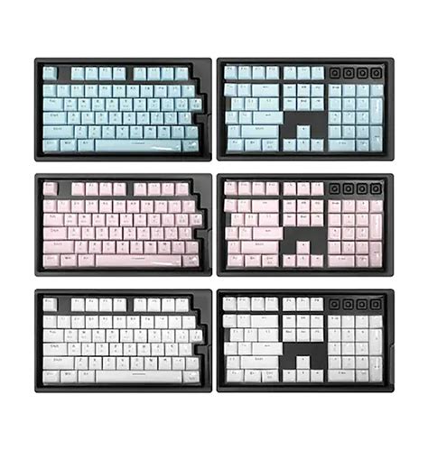 마이크로닉스 클라로 이중사출 크리스탈 클리어 104 키캡 핑크 티몬