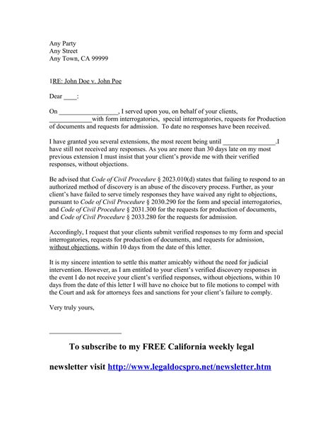 Sample California Meet And Confer Letter Doc