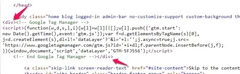 Solved Google Tag Manager Script Tag Must Not Be Included In A Div