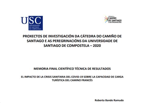 Memoria Roberto Bande Ramundo Cátedra Del Camino De Santiago