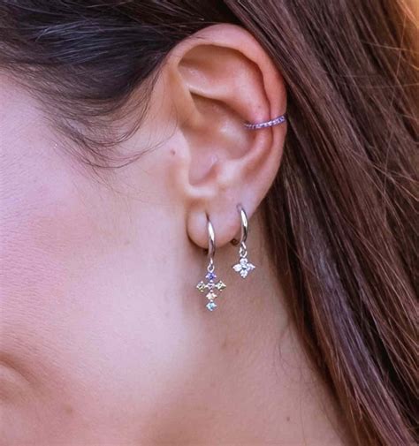 Ear Cuff Venus Lilac Silver Bymartaes Unitpair Unit