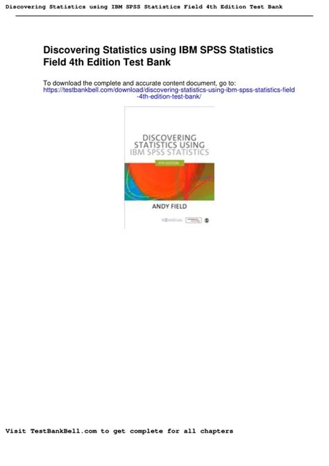 Statistics Discovering Statistics Using Ibm Spss Statistics Questions For Practice Statistics