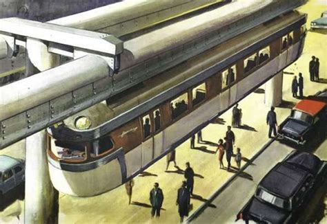 In Praise Of The Monorail… Retro Futurism Small Electric Cars 20th
