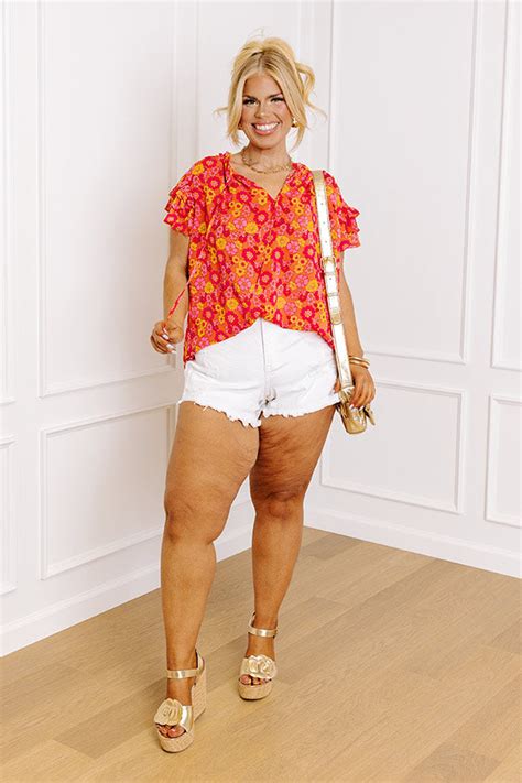 Peony Path Shift Top Curves Impressions Online Boutique