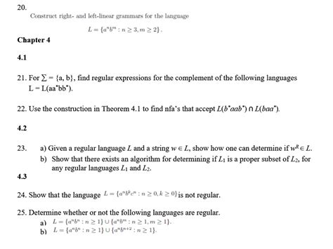 Solved Construct Right And Left Linear Grammars For The Chegg