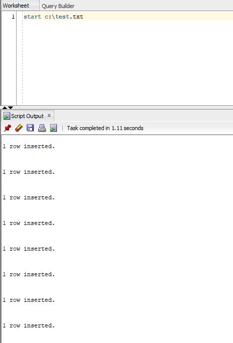 SQL Developer Script Output Not Displaying Consistently Oracle Forums