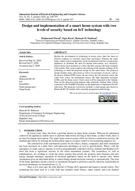 pdf design and implementation of a smart home system with two levels