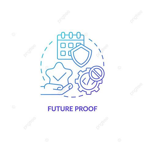 Future Proof Blue Gradient Concept Icon Logo Linear Concept Vector