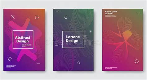 Gradient Abstract Design Vibrant Wave And Line Art Posters Stock Illustration Illustration Of
