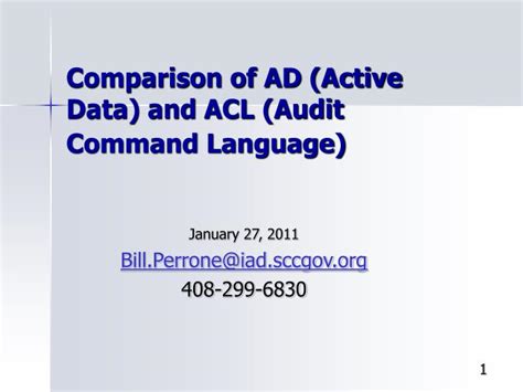 PPT Comparison Of AD Active Data And ACL Audit Command Language PowerPoint Presentation