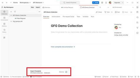 How To Import Export Collections In Postman Geeksforgeeks