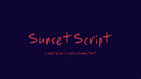 Sunset Script Font Download Free For Desktop And Webfont