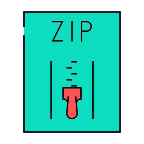 Zip File Format Document Icon Color Illustration 49825910 Vector Art At Vecteezy