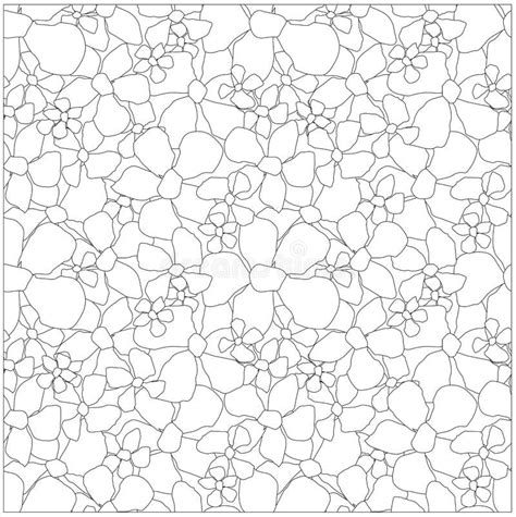 Seamless Floral Monochrome Pattern Stock Vector Illustration Of Stress Element 100704984