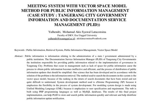 vector space model