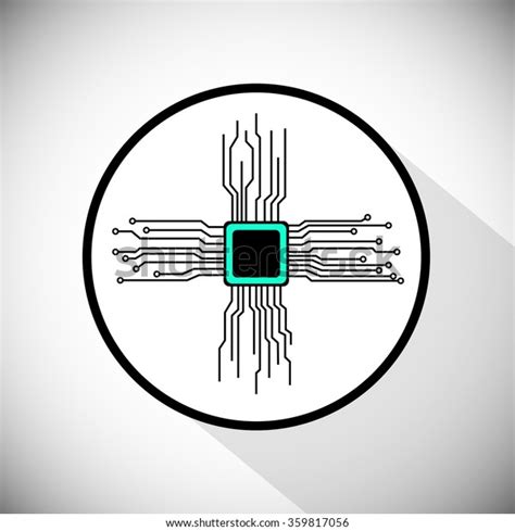 Circuit Board Cpu Abstract Background Vector Stock Vector Royalty Free 359817056 Shutterstock