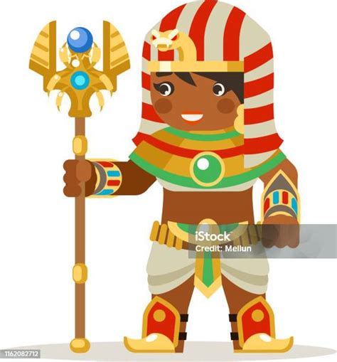 이집트 여자 마법사 현명한 여자 흑마법사 사제 마녀 판타지 액션 Rpg 게임 게임 계층 화 애니메이션 준비 여성 캐릭터 벡터 일러스트 가공의 인물에 대한 스톡 벡터 아트 및