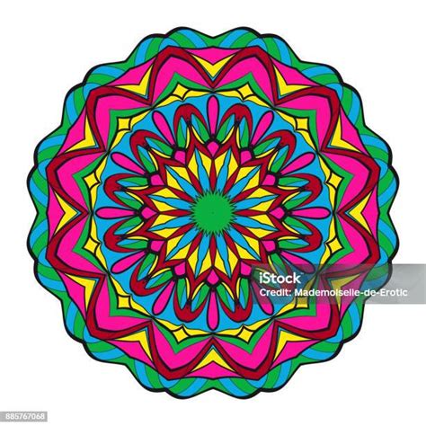 장식 색칠 만다라입니다 벡터 일러스트 레이 션 안티 스트레스 치료 패턴입니다 그네에 대한 스톡 벡터 아트 및 기타 이미지 그네 꽃 식물 디자인 Istock