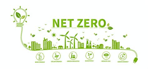 넷제로 및 탄소 중립 개념 온실 가스 배출 제로 목표 기후 중립 장기 전략 녹색 넷 제로 아이콘 세계 및 녹색 도시 원 낙서 배경 탄소 중립에 대한 스톡 벡터 아트 및 기타