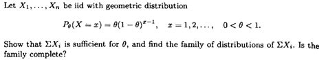 Solved Let X1 … Xn Be Iid With Geometric Distribution