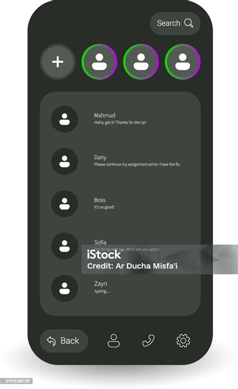 사용자 프로필 및 채팅 대화가 있는 최신 온라인 메시징 인터페이스 0명에 대한 스톡 벡터 아트 및 기타 이미지 0명 개념 개념과 주제 Istock