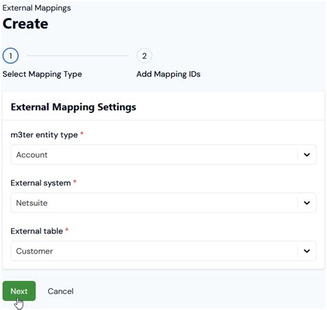 creating and managing external mappings for accounts m3ter documentation