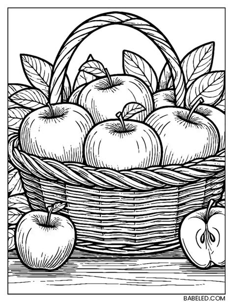 9 Безплатни за Печат Ябълка Картинки за Оцветяване Листове Рисунки и