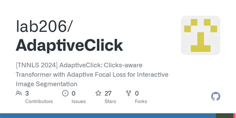 GitHub Lab AdaptiveClick TNNLS AdaptiveClick Clicks Aware Transformer With