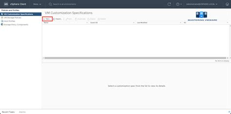 Vm Customization Specificaiton Mastering Vmware