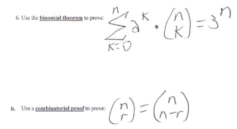Solved N N 6 Use The Binomial Theorem To Prove 3 4 3 B Chegg Com