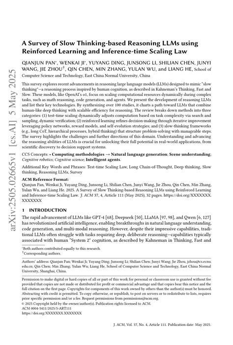 Pdf A Survey Of Slow Thinking Based Reasoning Llms Using Reinforced