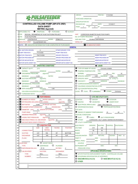 Api 675 Pump Datasheet Download Free Pdf Pump Valve