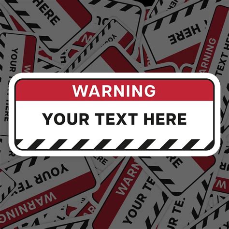 Custom Code Red Warning Sticker Waterproof Vinyl Decal For Laptop Car