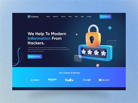 Cyber Security Landing Page Design Behance