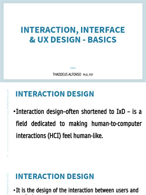 Module 3 Interaction Interface And Ux Design Tad Pdf