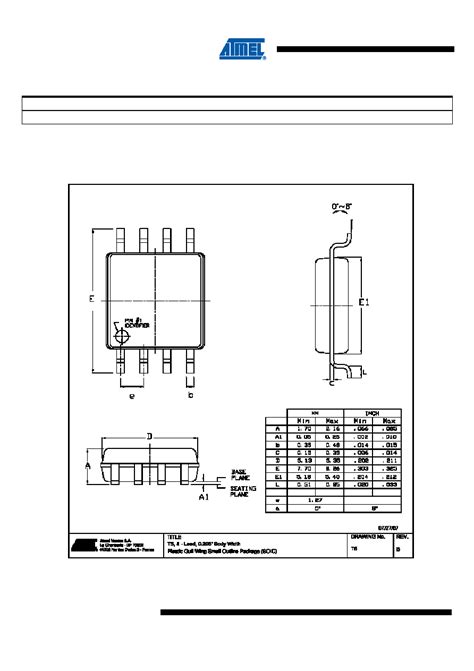 ATTINY25 Datasheet 6 7 Pages ATMEL 8 Bit Microcontroller With 8K Bytes In System Programmable