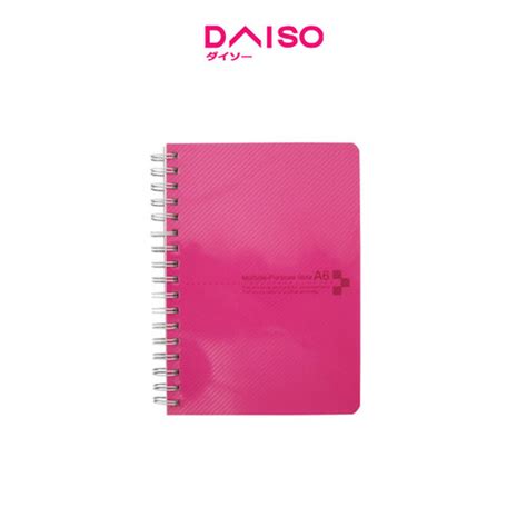 Jual Daiso Color Cover Notebook A6 Pink A Ruled Line 60 Sheets Jakarta Selatan Daiso Japan