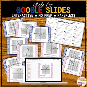 GOOGLE SLIDES Identifying The Domain And Range Continuous Graphs