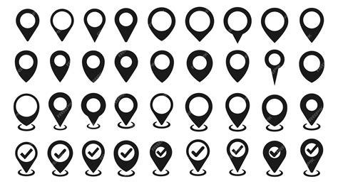 Premium Vector Map Pin Icon Location Pin Place Marker Set