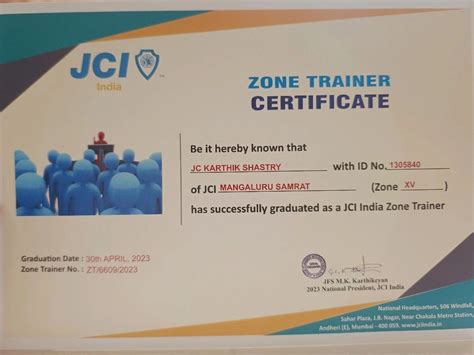 Karthik Shasthri On Linkedin Happy And Proud Moment Successfully Graduated As Zone Trainer