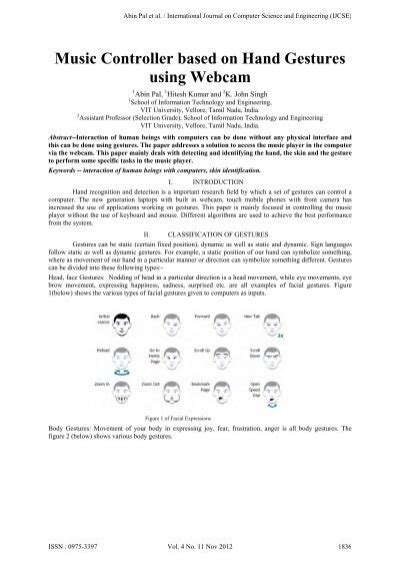 Music Controller Based On Hand Gestures Using Webcam