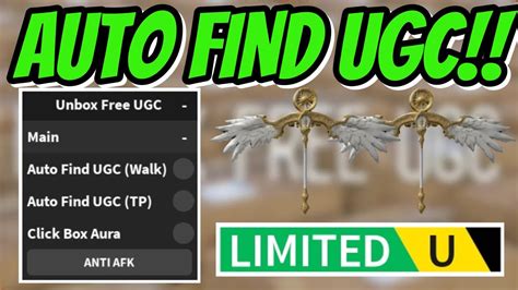 Free Ugc Unbox Free Ugc Script Auto Find Ugc Click Box Aura Op