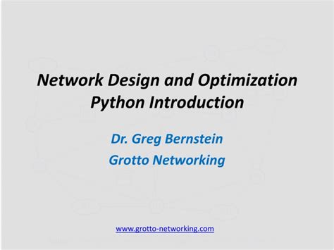 PPT Network Design And Optimization Python Introduction PowerPoint Presentation ID