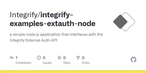 GitHub Integrify Integrify Examples Extauth Node A Simple Node Js