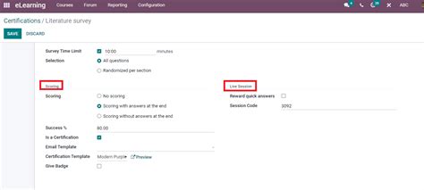 Reviews Certifications In The Odoo 15 ELearning Module